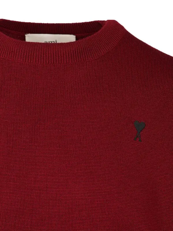 AMI Paris De Coeur Embroidered Crewneck Jumper