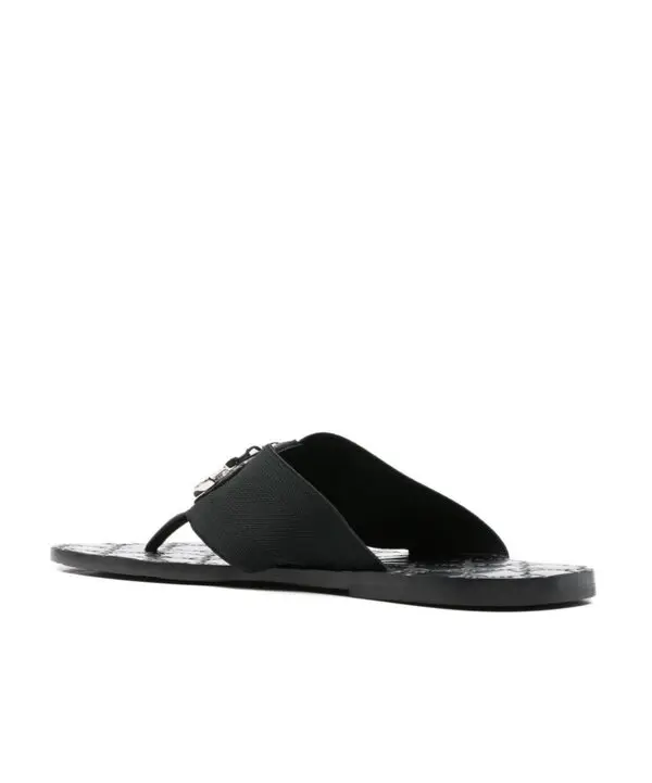 Gucci Embossed Gg Leather Thong Sandals