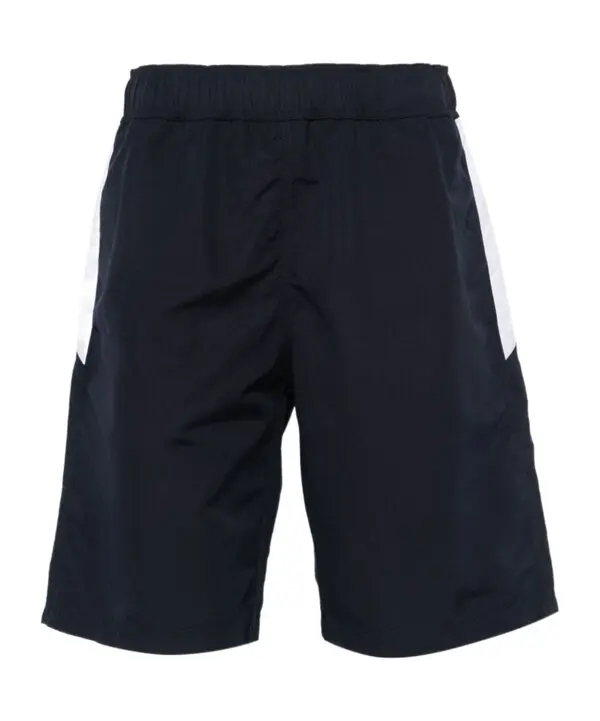 Palm Angels Logo Printed Elastic Waist Swim Shorts - Black