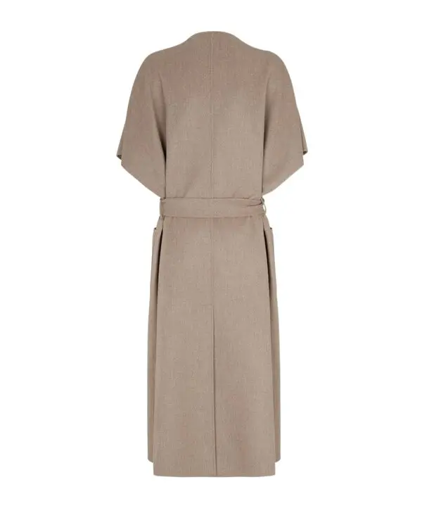 Fendi Short Sleeved V-neck Belted Coat