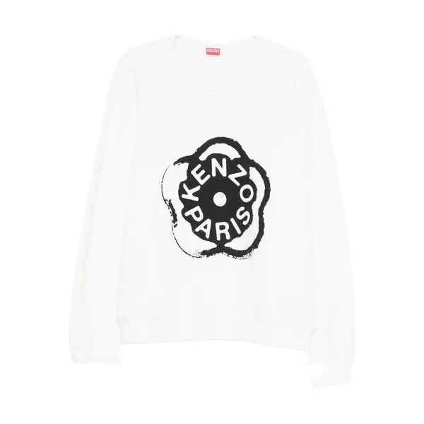 Kenzo Boke Flower 2.0 Embroidered Sweatshirt - White/black