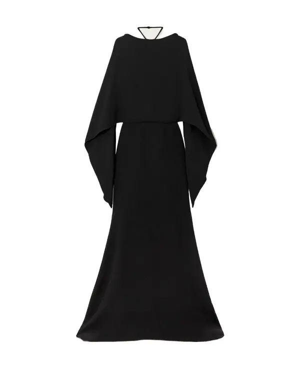 Valentino Garavani Cape Effect Backless Dress