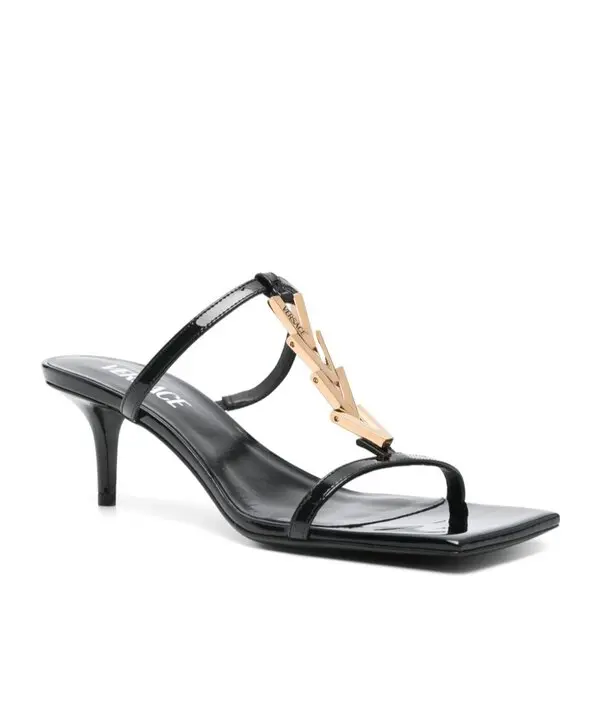 Versace Open-toe Sandals With Logo Detail