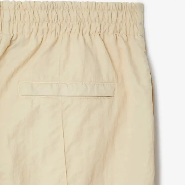 Burberry Crinkled Elasticated Waistband Wide-leg Track Pants - Soap Color