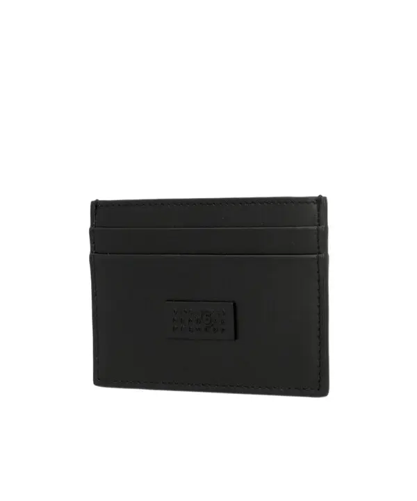 MAISON MARGIELA Logo Patch Open Top Cardholder - Black