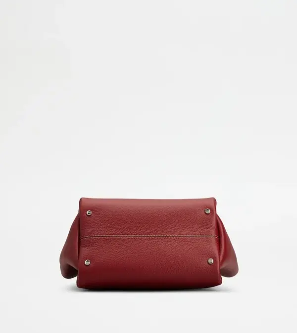 TOD'S Logo Plaque Top Handle Bag - Red