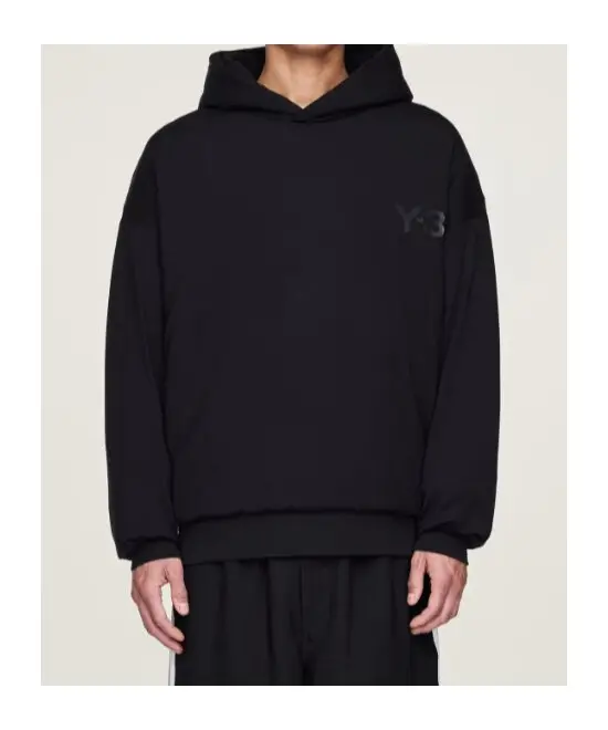 Y3 Padded Hoodie With Ribbed Trim