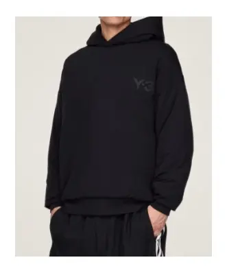 Y3 Padded Hoodie With Ribbed Trim