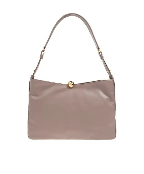 Furla Sfera Logo Debossed Medium Shoulder Bag - Nude