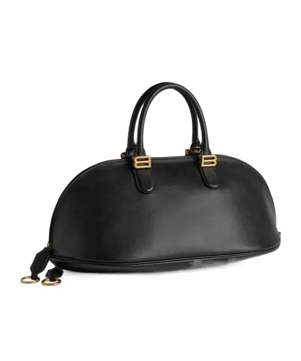 Balenciaga Bolero Medium Bowling Bag - Black/plum