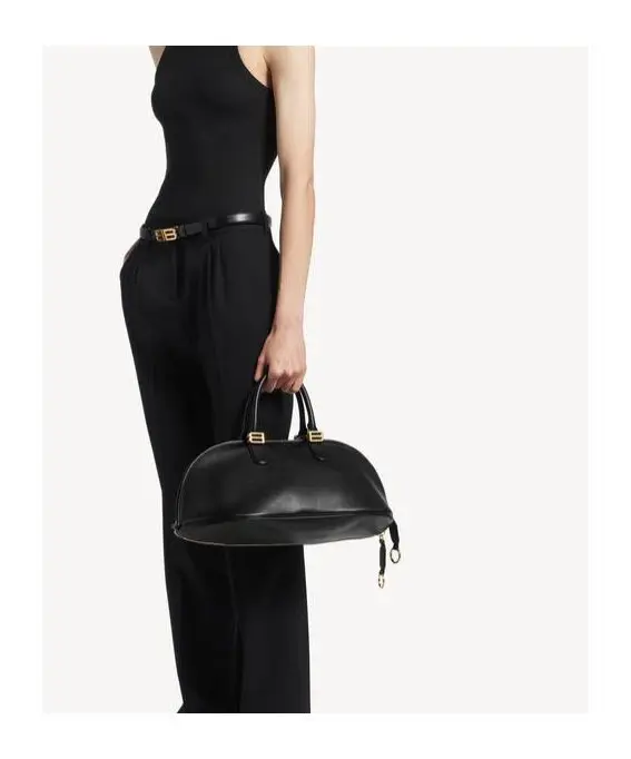 Balenciaga Bolero Medium Bowling Bag - Black/plum