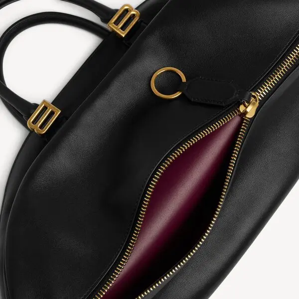 Balenciaga Bolero Medium Bowling Bag - Black/plum