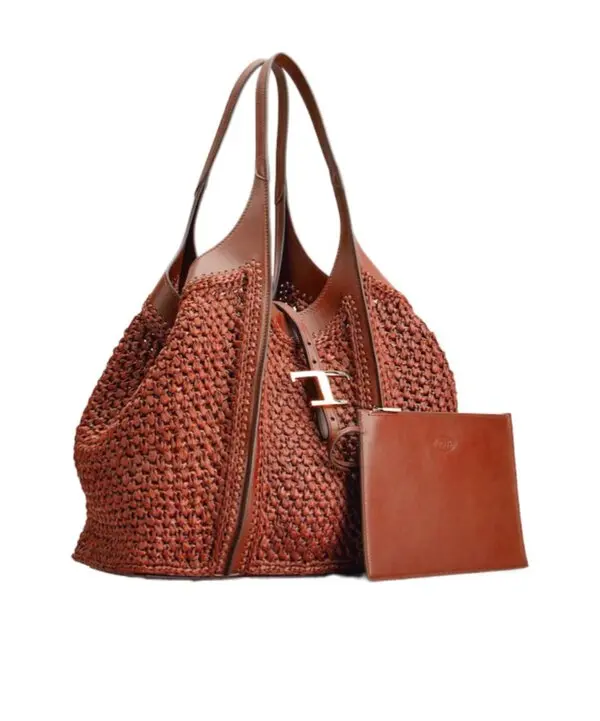 TOD'S Raffia Shoulder Bag