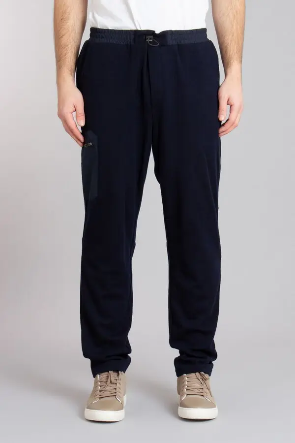 Sease Drawstring Tapered Leg Trousers With Zippered Pockets - Black