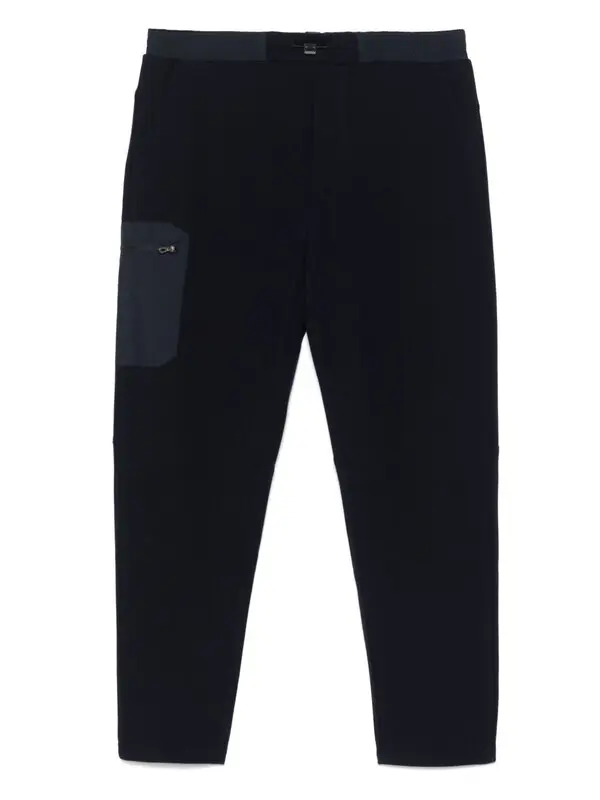 Sease Drawstring Tapered Leg Trousers With Zippered Pockets - Black