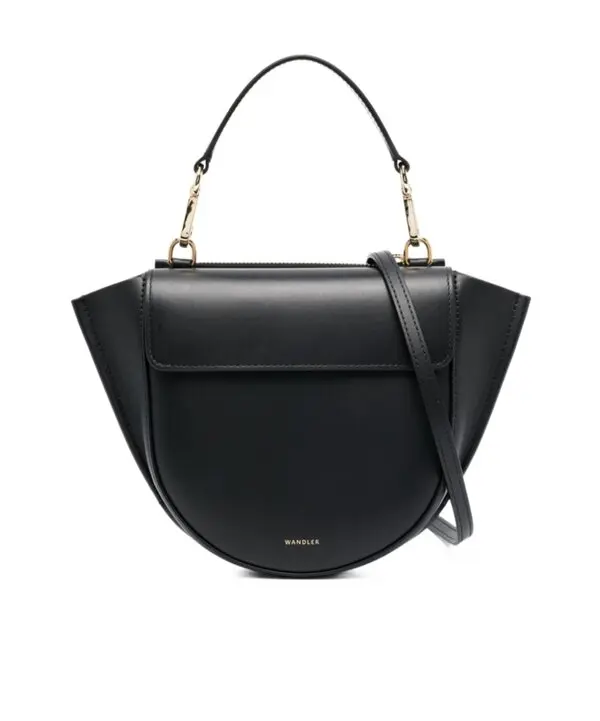 WANDLER Mini Hortensia Leather Tote Bag - Black