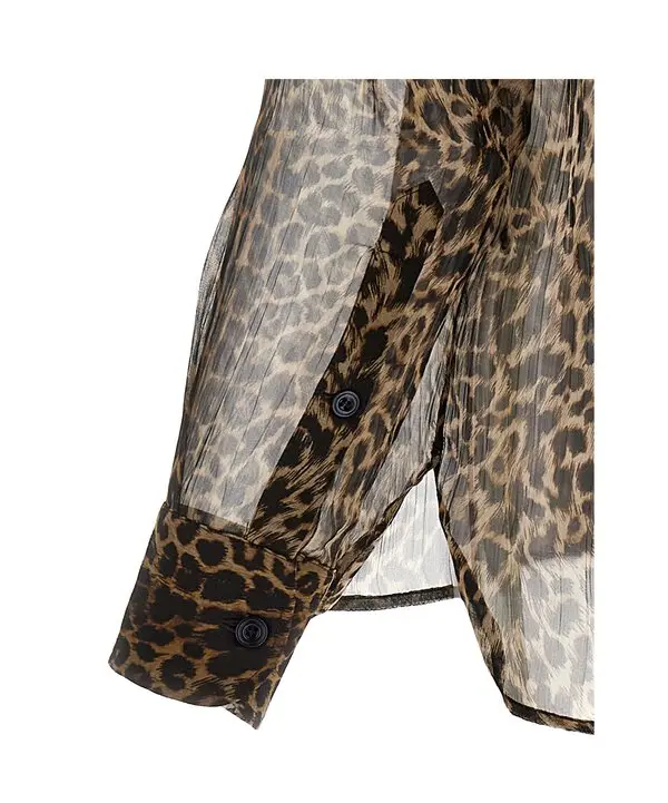 TOM FORD Leopard Print Long-sleeved Shirt