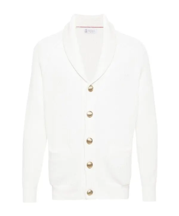 Brunello Cucinelli Knitted Cardigan - Milky White