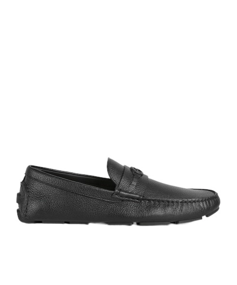 Gucci Driver Loafers With Interlocking Double G Logo - Black