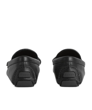 Gucci Driver Loafers With Interlocking Double G Logo - Black