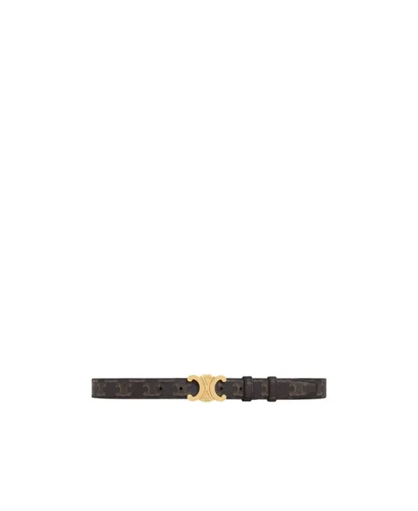 Celine Triomphe Belt In Triomphe Canvas - Brown