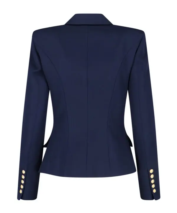 Balmain Double Breasted Jacket - Blue