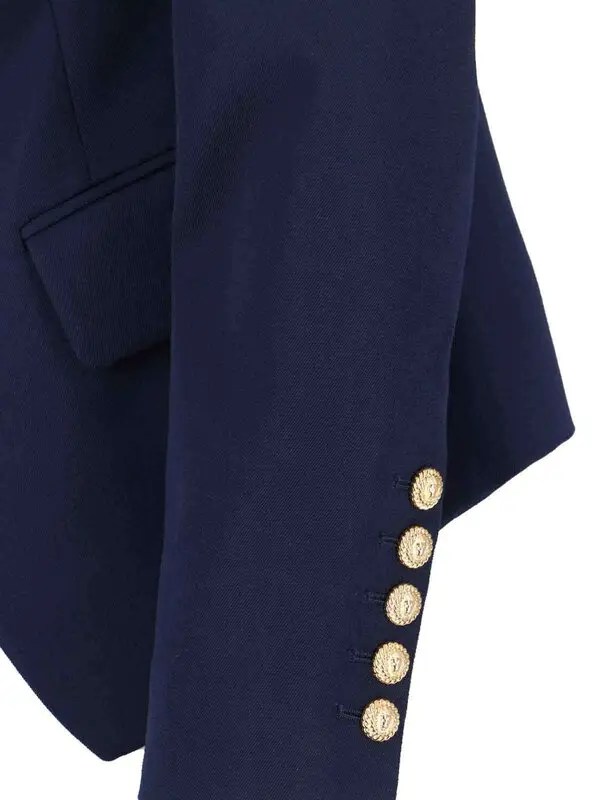 Balmain Double Breasted Jacket - Blue
