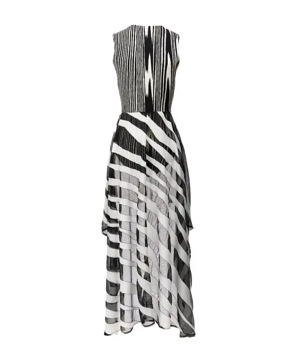 Missoni Sleeveless Jumpsuit With All-over Pattern And Round Collar
