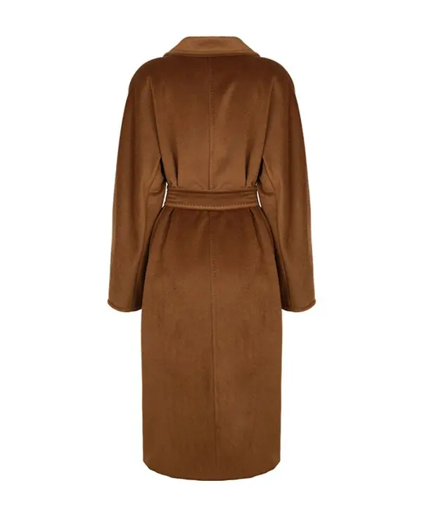 Max Mara Belted Long Coat With Notched Lapel