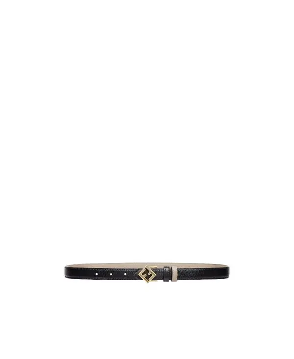 Fendi Ff Diamonds Reversible Belt - Black
