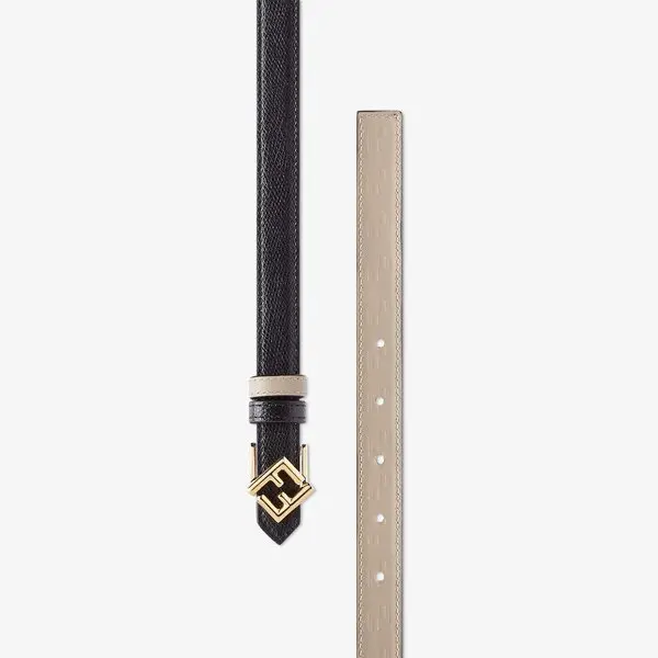 Fendi Ff Diamonds Reversible Belt - Black