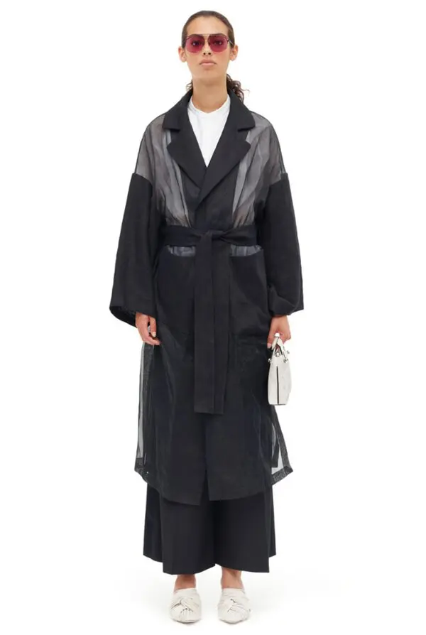 Loewe Organdy Oversize Belted Coat
