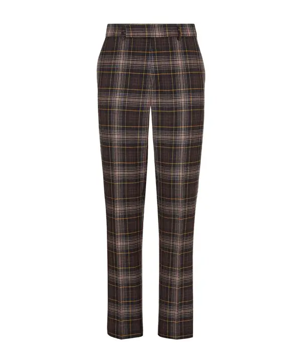 Fendi Tartan Tapered Leg Trousers