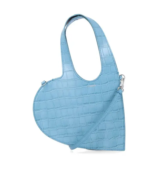 Coperni Embossed Mini Heart Tote Bag - Blue