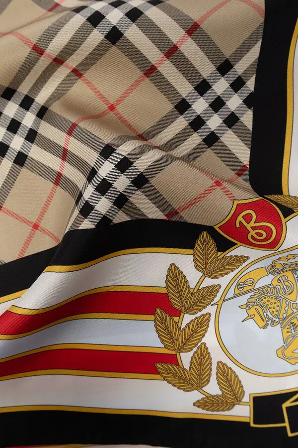Burberry Check Pattern Square Scarf