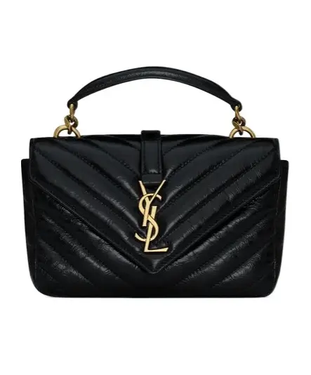 Saint Laurent College Mini Chain Bag - Black