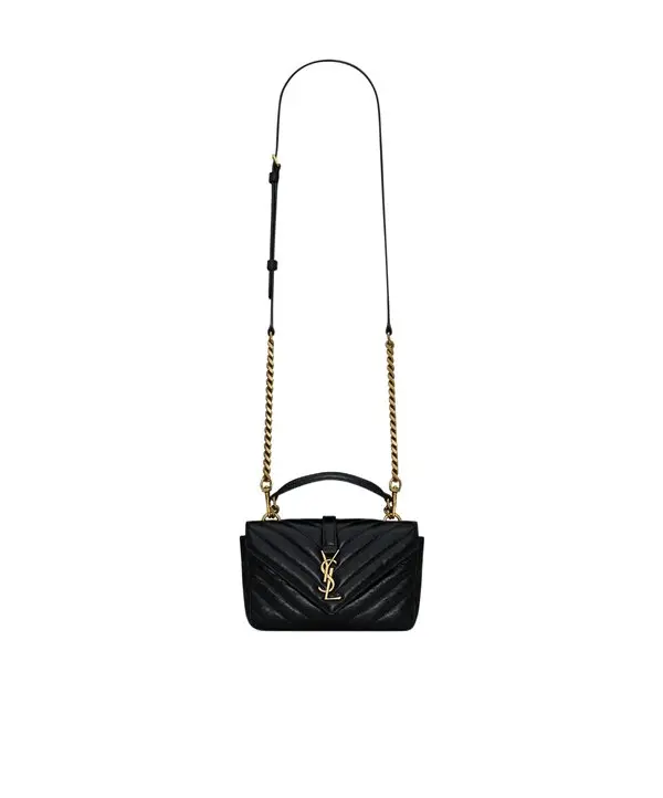 Saint Laurent College Mini Chain Bag - Black