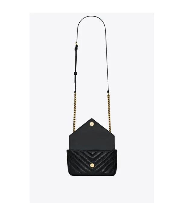 Saint Laurent College Mini Chain Bag - Black