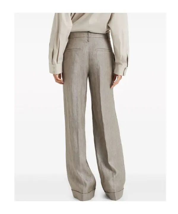 Brunello Cucinelli Lurex Wide-leg Trousers