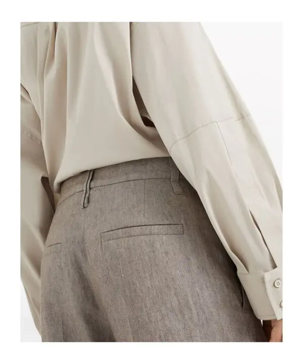 Brunello Cucinelli Lurex Wide-leg Trousers