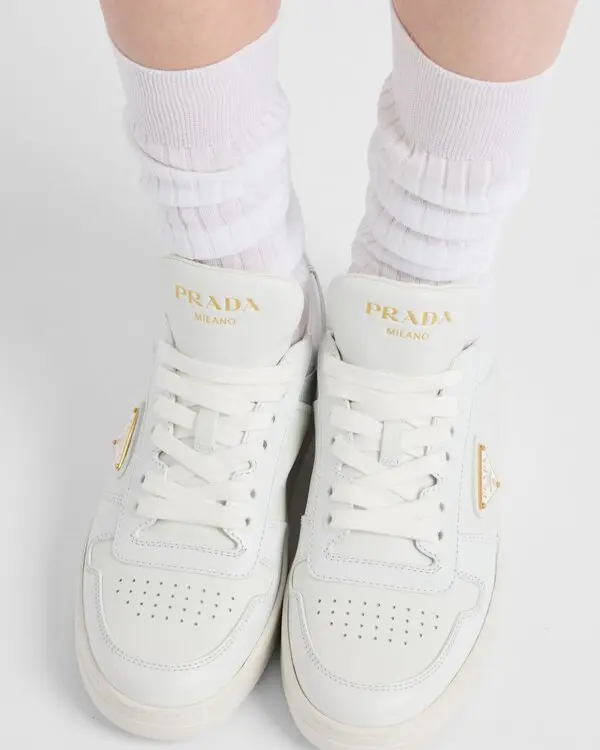 Prada Downtown Lace-up Sneakers - White