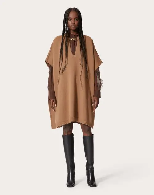 Valentino Garavani V-neck Chain Knitted Cape