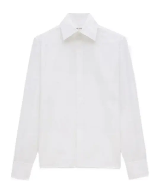 Saint Laurent Cassandre Buttoned Straight Hem Shirt
