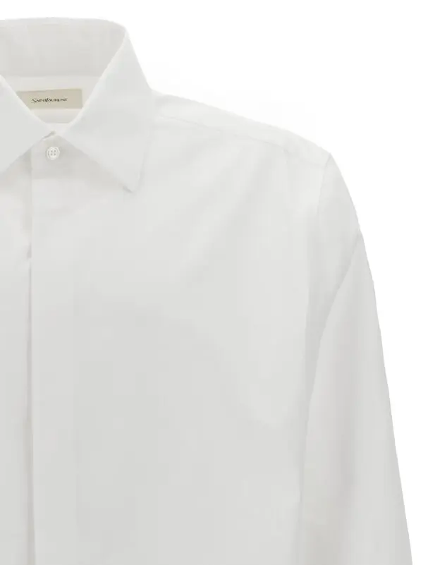 Saint Laurent Cassandre Buttoned Straight Hem Shirt