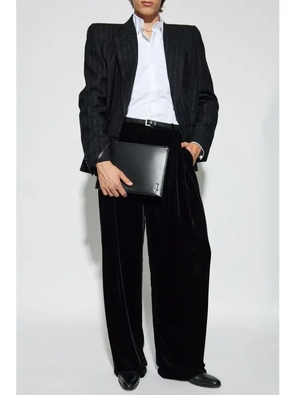 Saint Laurent Cassandre Buttoned Straight Hem Shirt