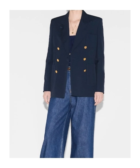 Gucci Double-breasted Jacket With Gold-tone Buttons