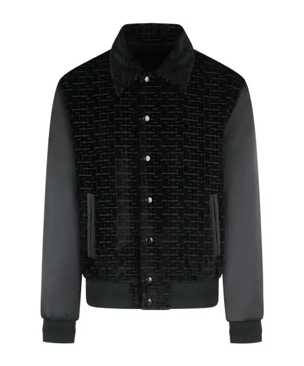 Balmain Velvet Logo Bomber Jacket