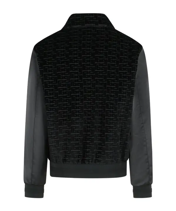 Balmain Velvet Logo Bomber Jacket