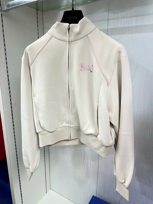 We11Done Long-sleeved Zip-up Track Jacket - White