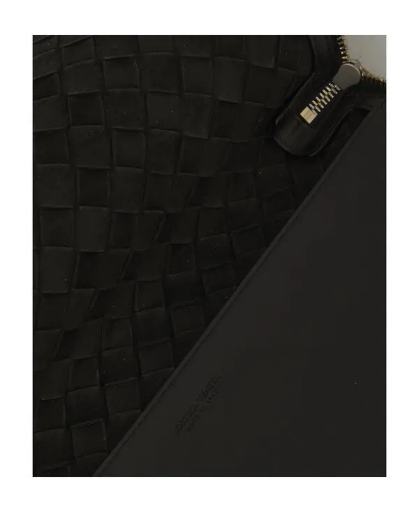 Bottega Veneta Intrecciato Leather Laptop Bag - Black
